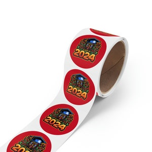 Class of 2024 Sticker Roll, Bulk Graduation Stickers, Black Culture ...
