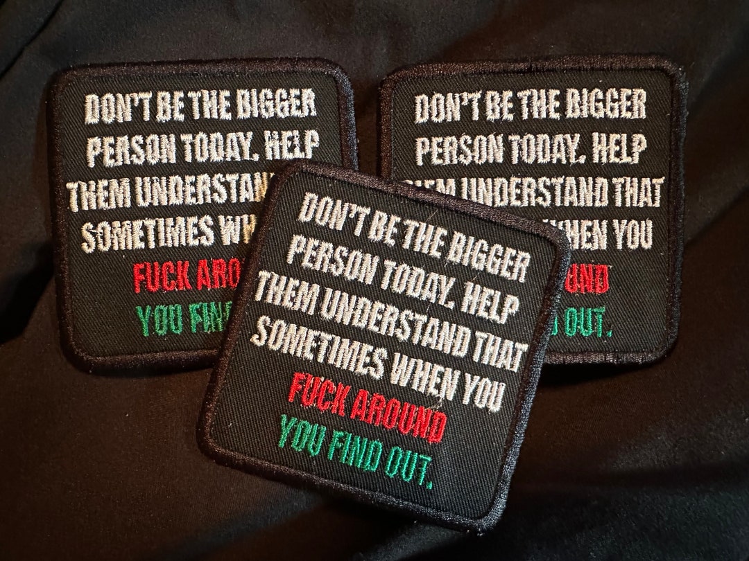 Sarcastic 2A Embroidered Patch f Around Find Out Quote Iron-on/sew-on ...