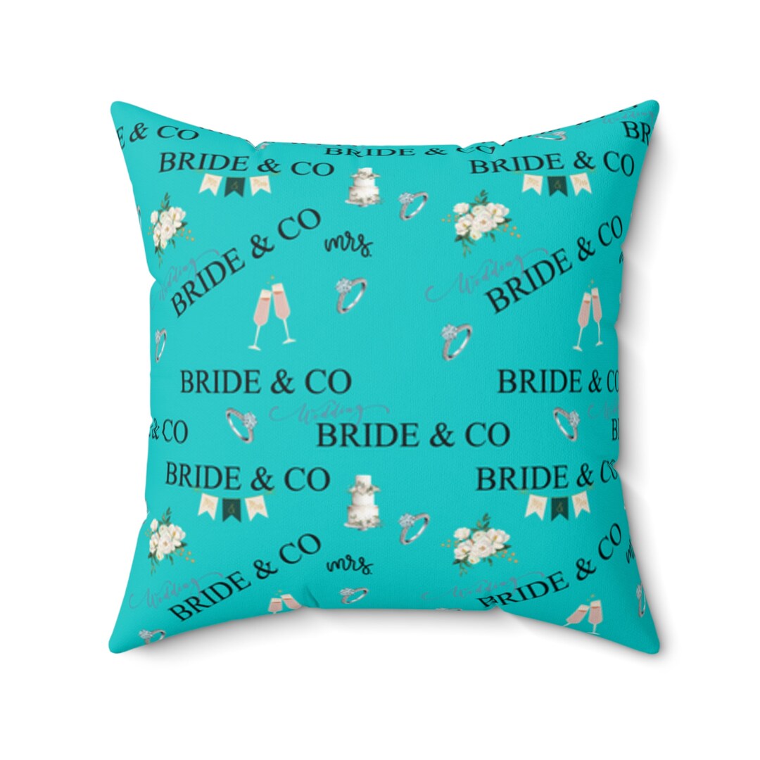 Tiffany Style Robins Egg Blue Bridal Shower Decor, Square Wedding Throw ...