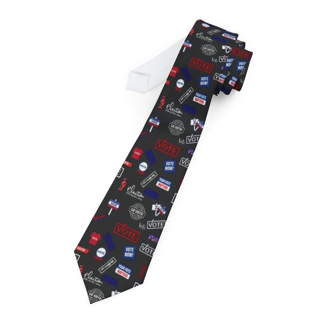 Election-themed Necktie, Bold Political Patterns for Office or Party ...