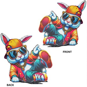 Hip Hop Easter Bunnyshaped Decorative Pillow, Double-sided Plush Easter ...