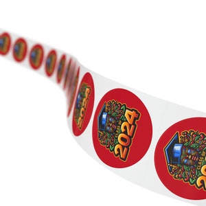 Class of 2024 Sticker Roll, Bulk Graduation Stickers, Black Culture ...