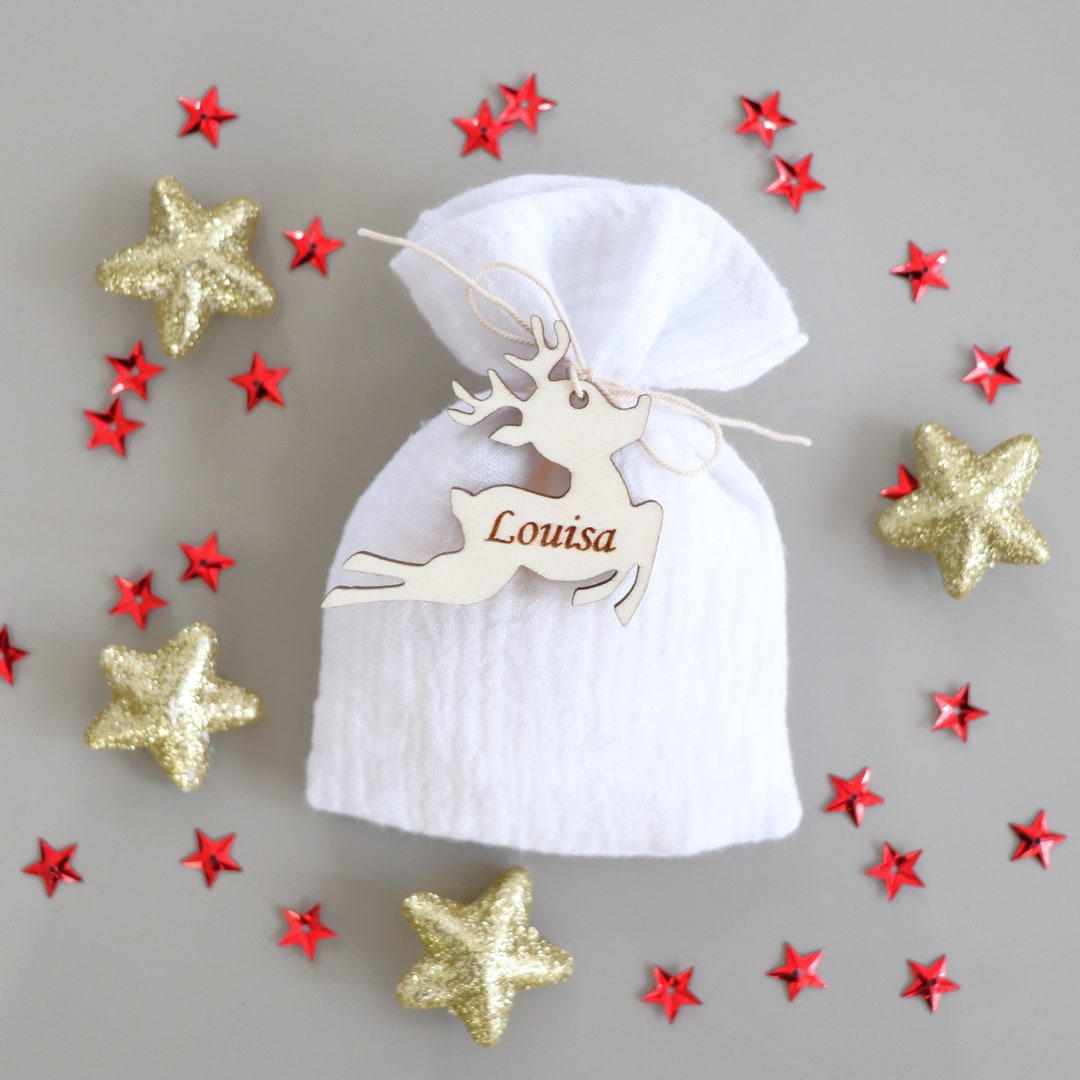 Customizable White Double Gauze Mini Christmas Hood, Place Card ...