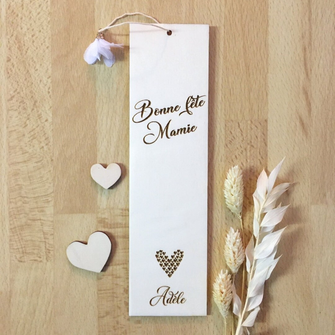 Lesezeichen aus Holz zum Personalisieren mit einer Nachricht, Geschenk ...