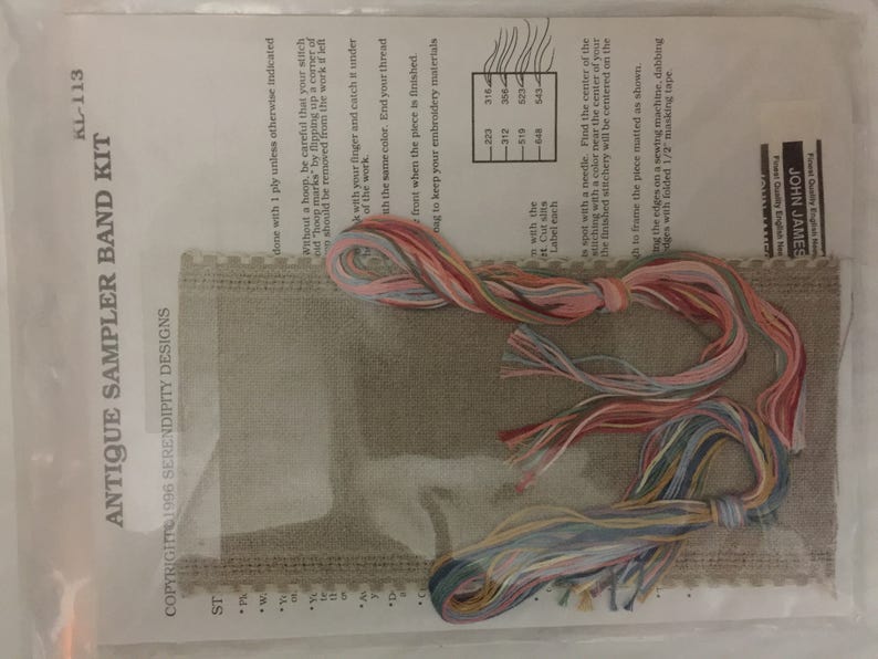 Antique Sampler Band by Serendipity Designs Cross Stitch Kit - Free ...