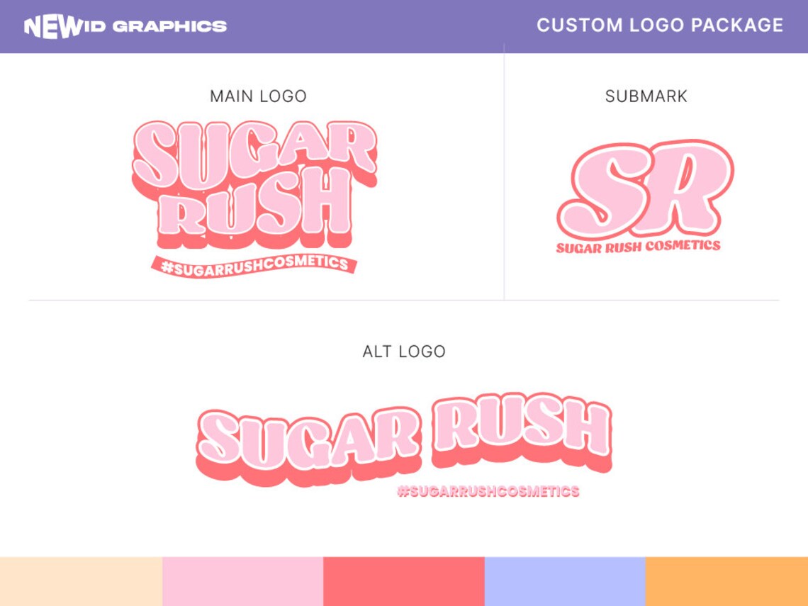 Sugar Rush Logo + Brand Kit - Etsy