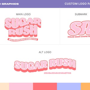 Sugar Rush Logo + Brand Kit - Etsy