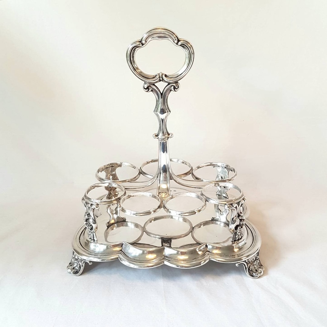 Large Sterling Silver Antique Cruet Stand Made by Sissons - Etsy