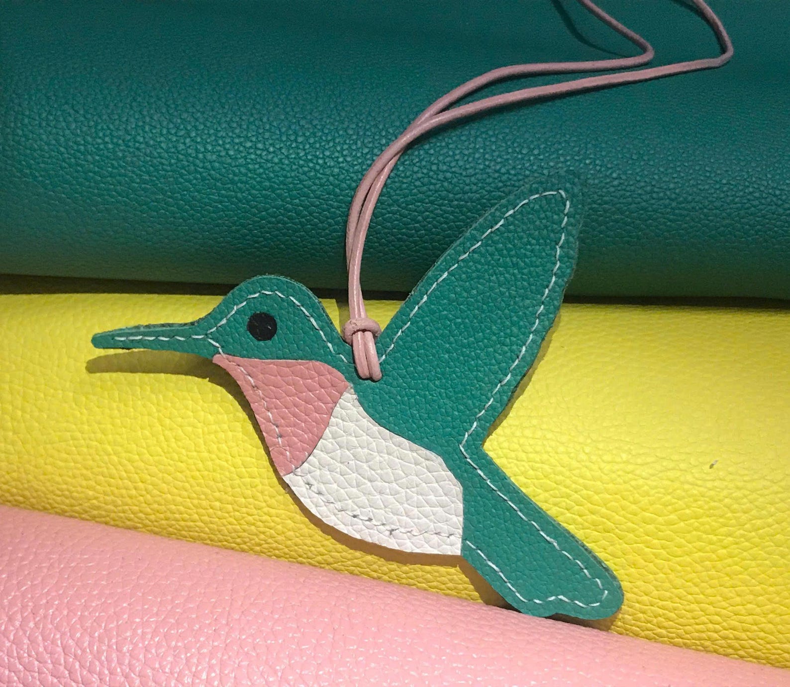 Humming Bird Bag Charm, Leather Bird Bag Charm, Handmade Mothers Day ...