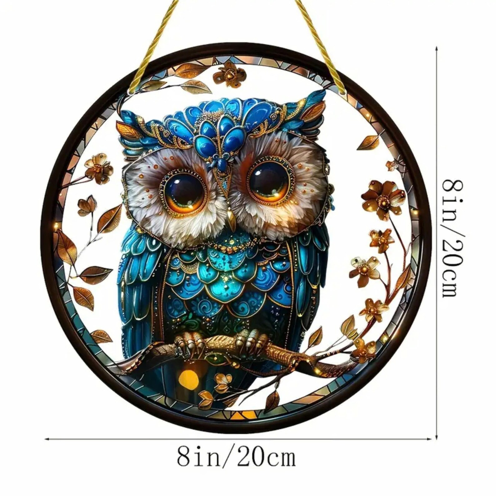 Handmade Stained Glass Owl Suncatcher, Unique Bird Art, Perfect Gift ...