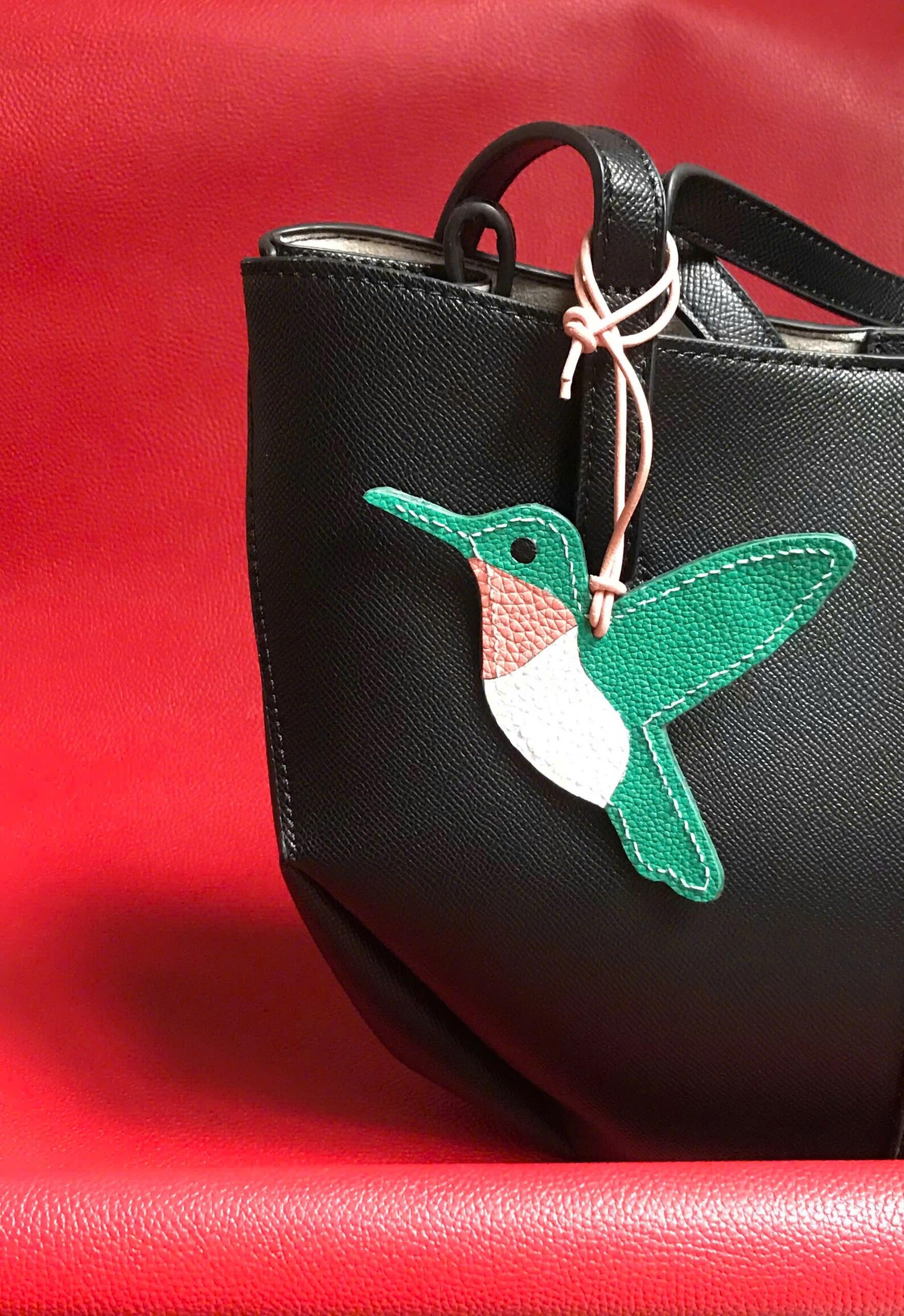 Humming Bird Bag Charm, Leather Bird Bag Charm, Handmade Mothers Day ...