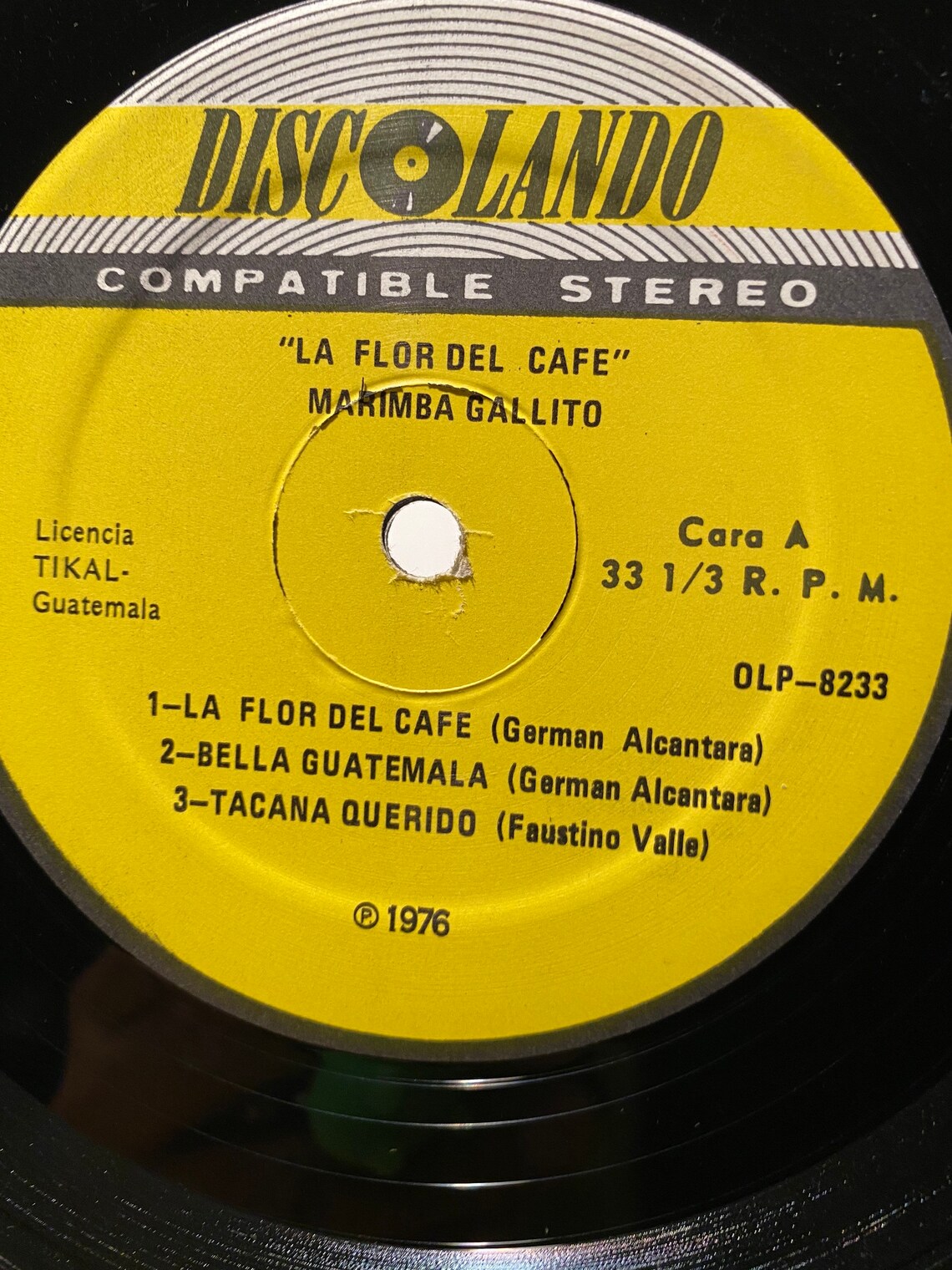 La Flor Del Café Marimba Gallito Bella Guatemala 8233 Record 1976 - Etsy