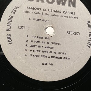 Johnny Cole and the Robert Evans Chorus and the Famous Christmas Carols ...