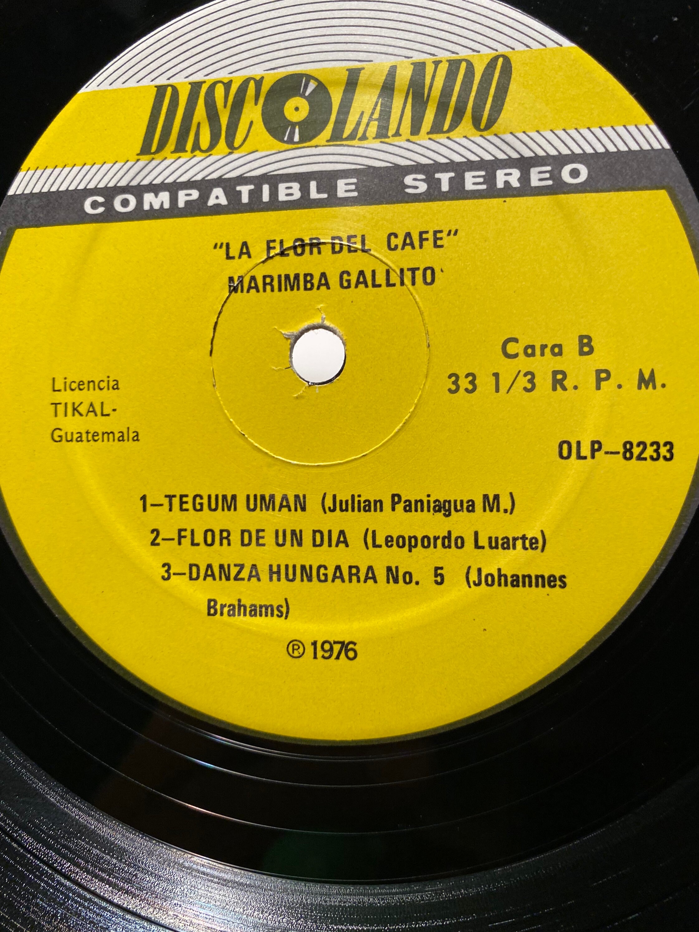 La Flor Del Café Marimba Gallito Bella Guatemala 8233 Record 1976 - Etsy