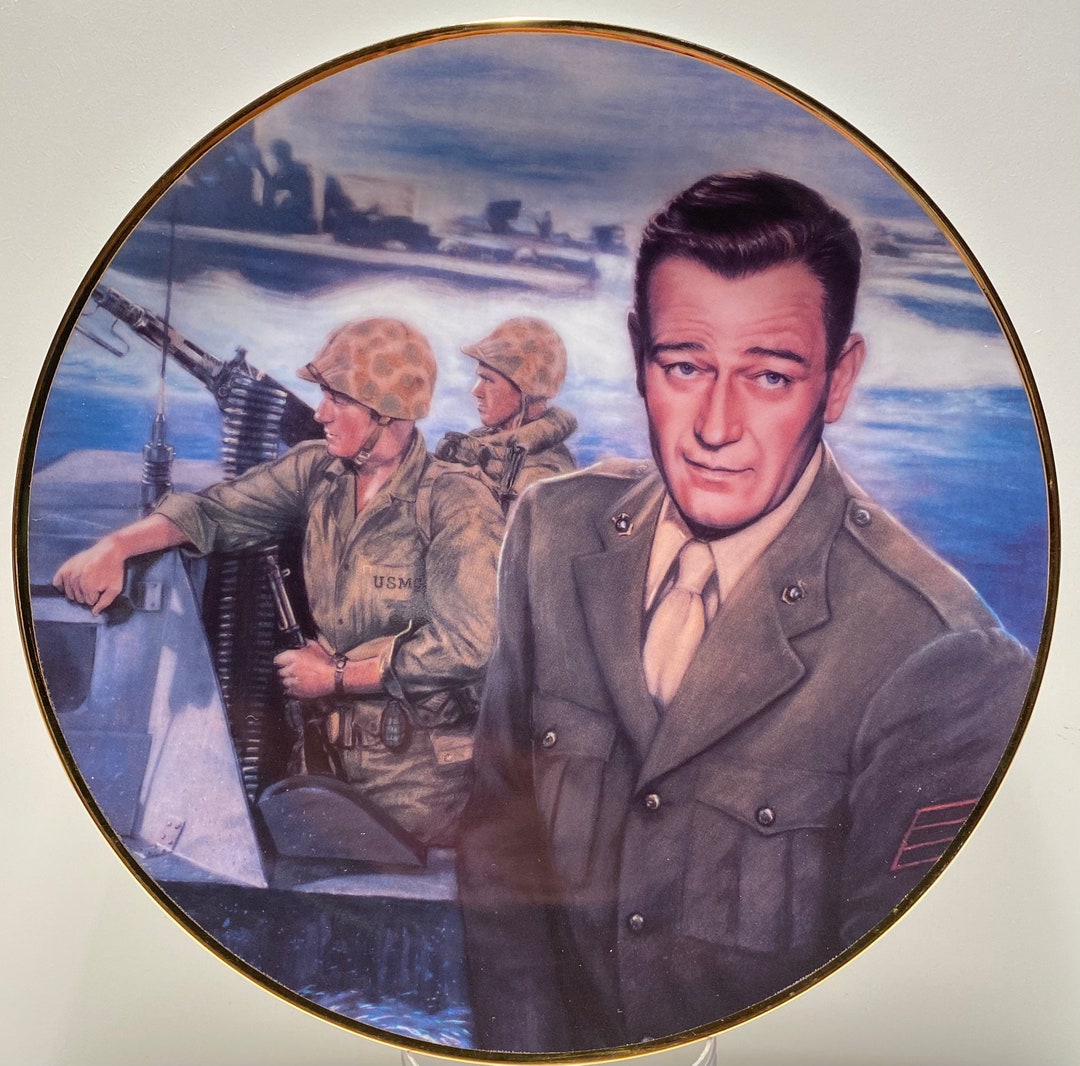 John Wayne Collectible Plate attack at Tarawa by Ernst Company - Etsy