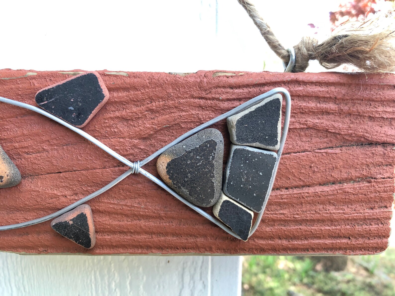 Rustic Fish Art Made With Vintage Beach Pottery and Reclaimed - Etsy