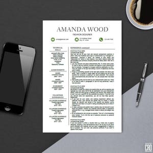 Professional Resume, Printable Editable Template for Microsoft Word ...