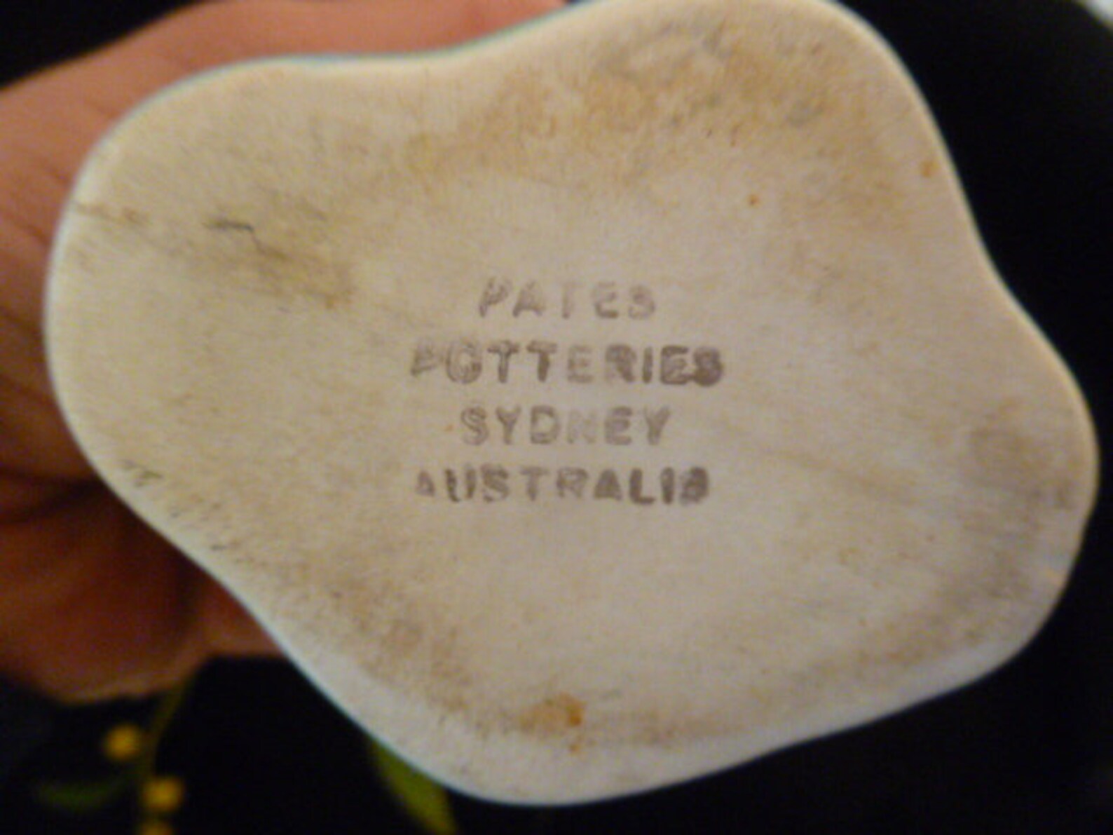 Vintage PATES Australian Pottery Vase Cream & Pale Blue Lustre Good ...