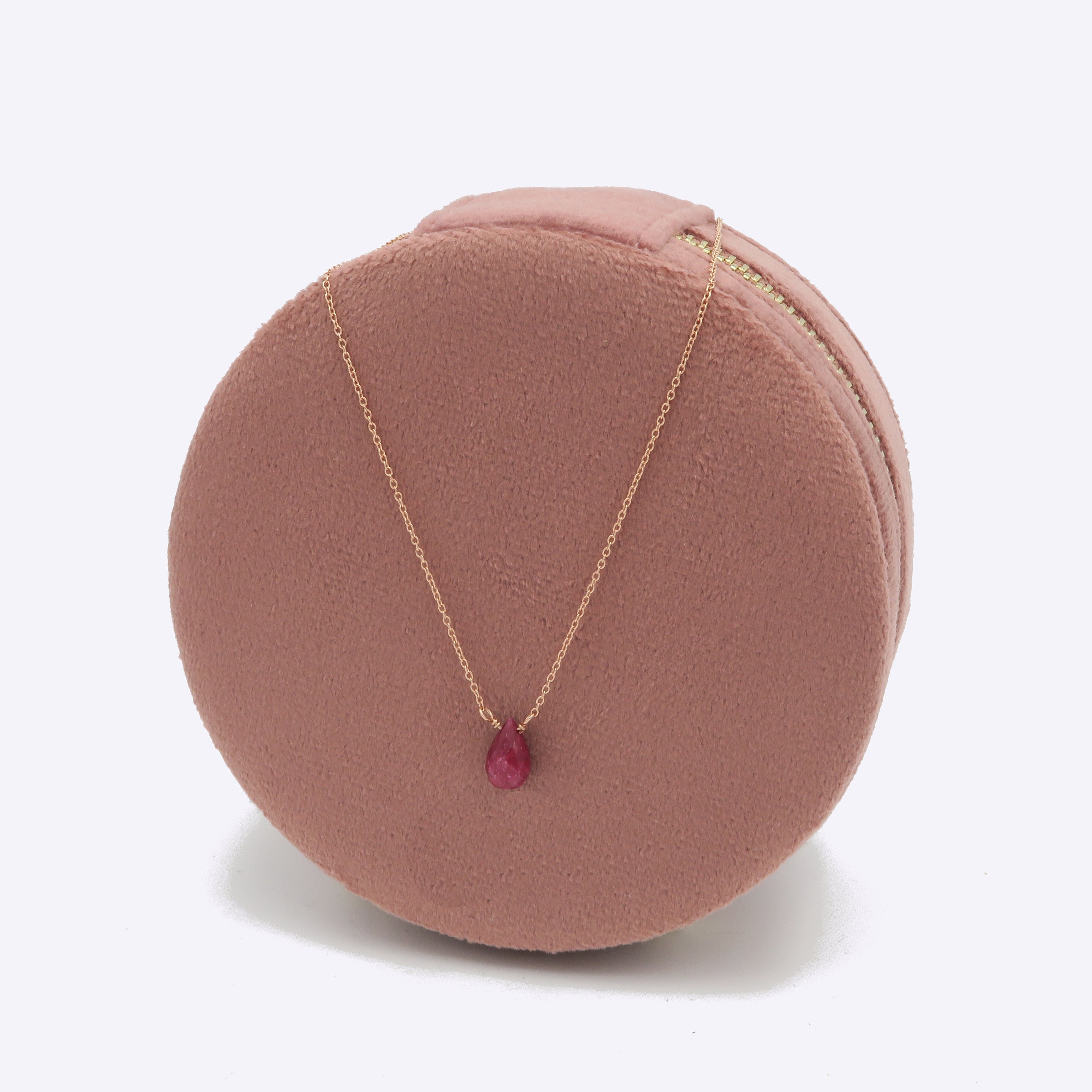 Genuine Ruby Necklace Ruby Pendant in Gold Rose Gold With | Etsy