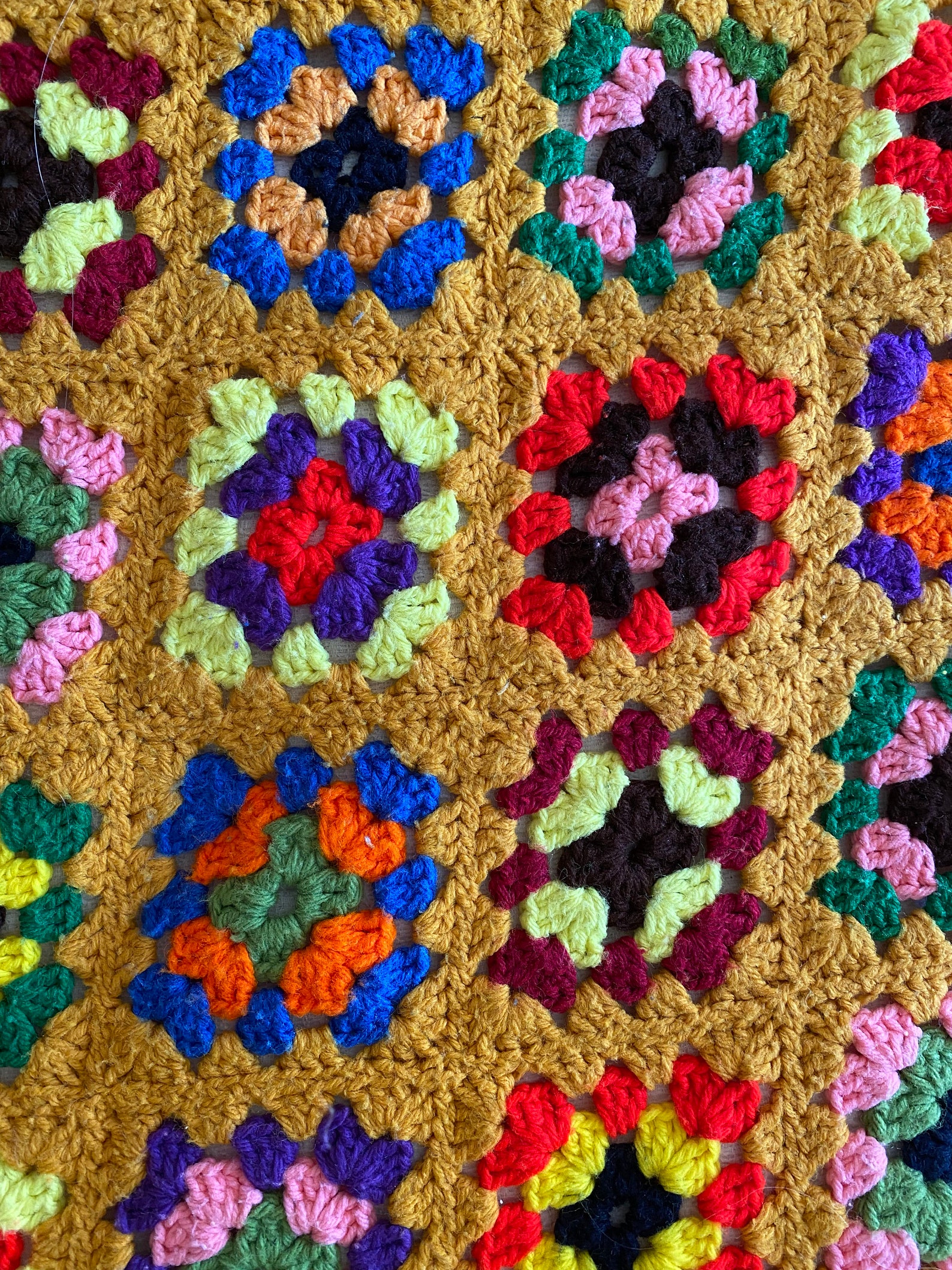Unique Mustard Granny Square Afghan - Etsy