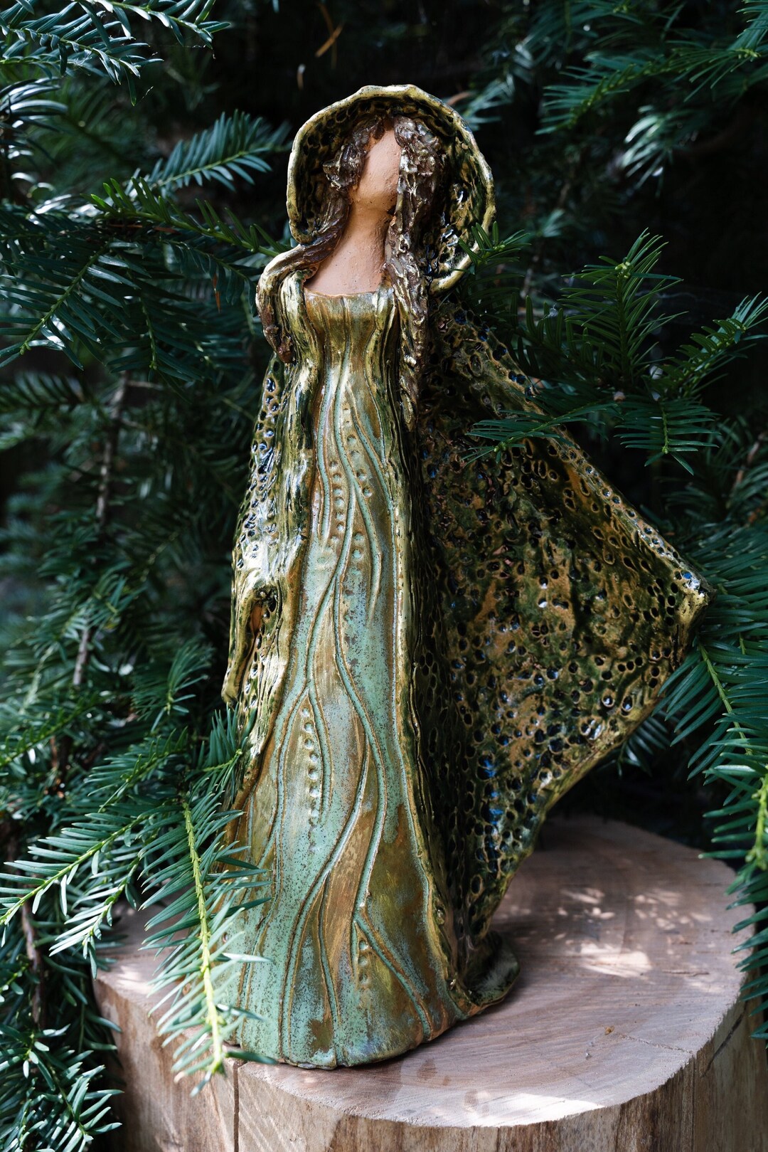Sculpture Ceramic Goddess Altar Figurine Ritual Circle Wicca Paganart ...