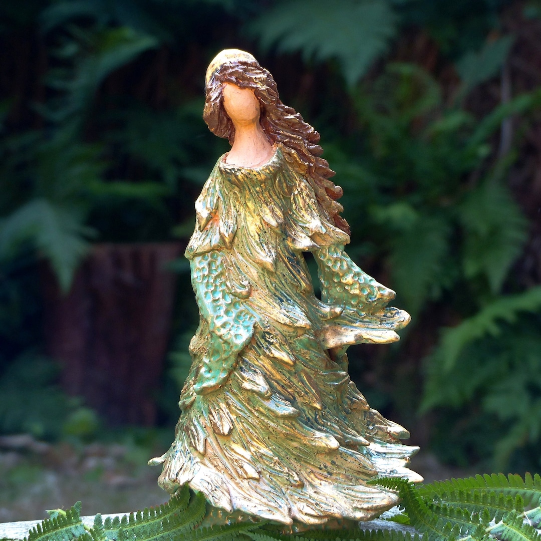 Enchanting Magical Goddess Figure Sculpture Forest Magic Ceramic Altar ...