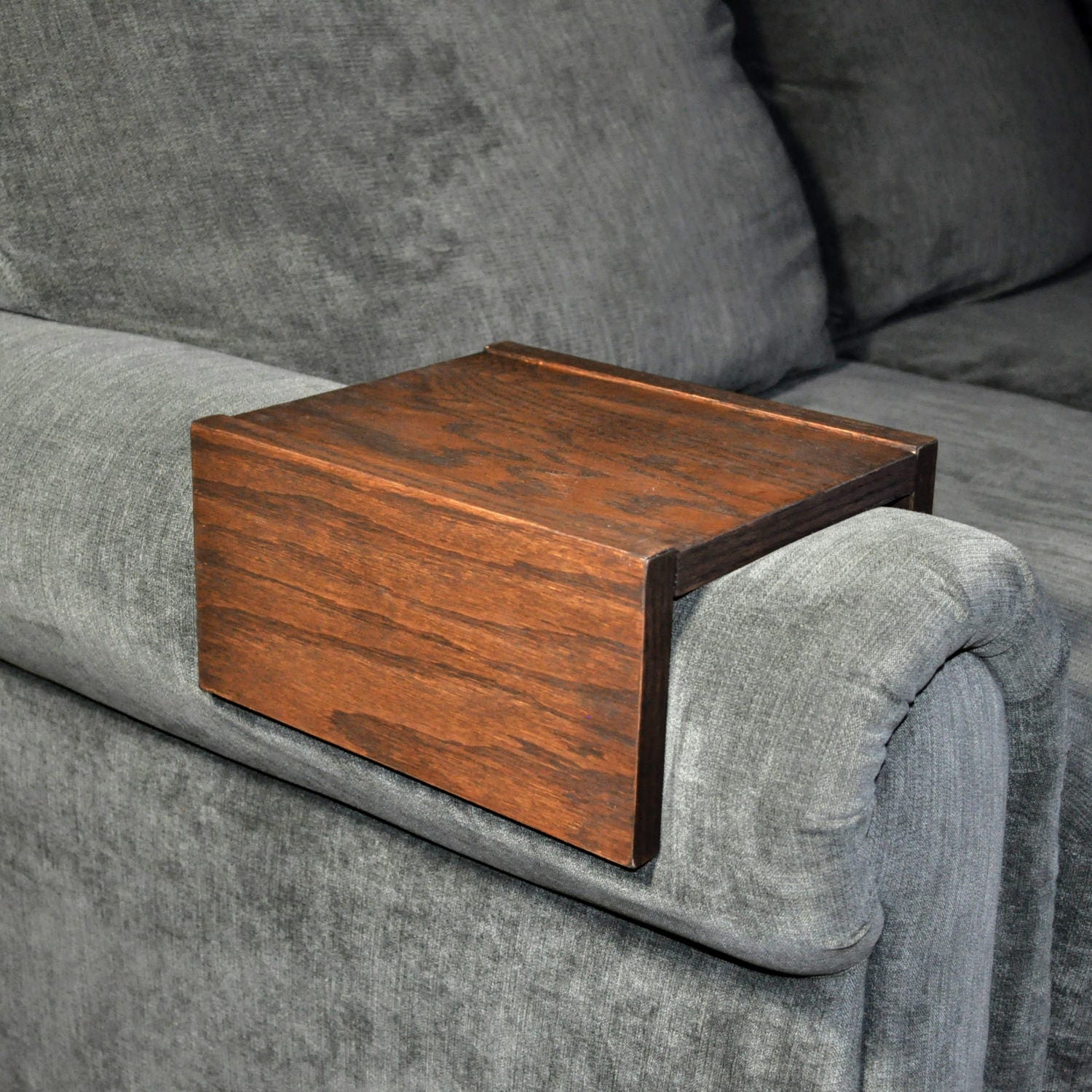 Sofa Armrest Table, Custom, Couch Armrest, Chair Caddy, Wood Tray, Wood ...