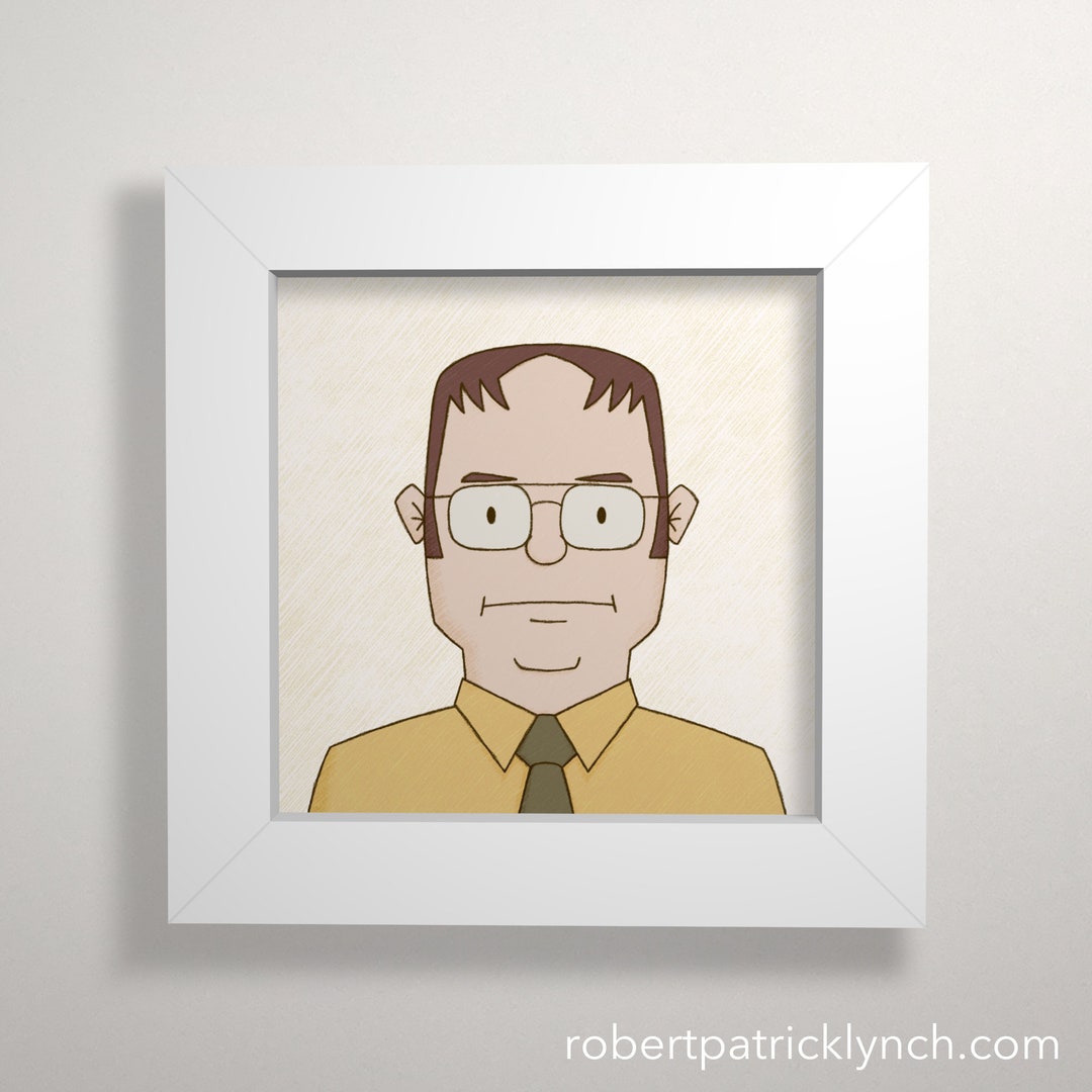 Dwight Schrute the Office Illustration Print Tv Show Comedy Fan Art ...