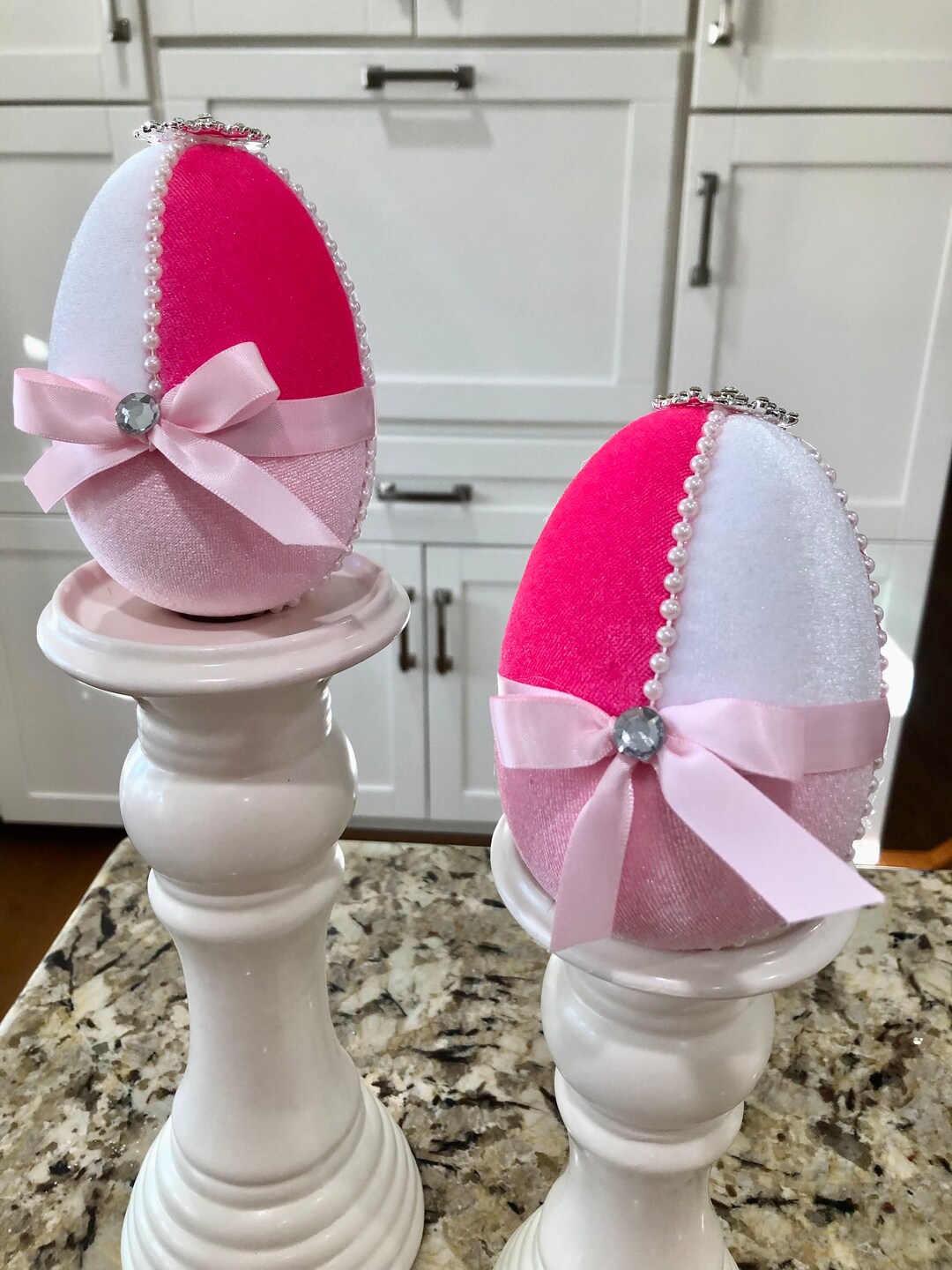Velvet Baby Pink Glam Easter Eggs - Etsy