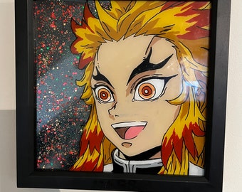 Demon Slayer Glass Painting - Etsy UK