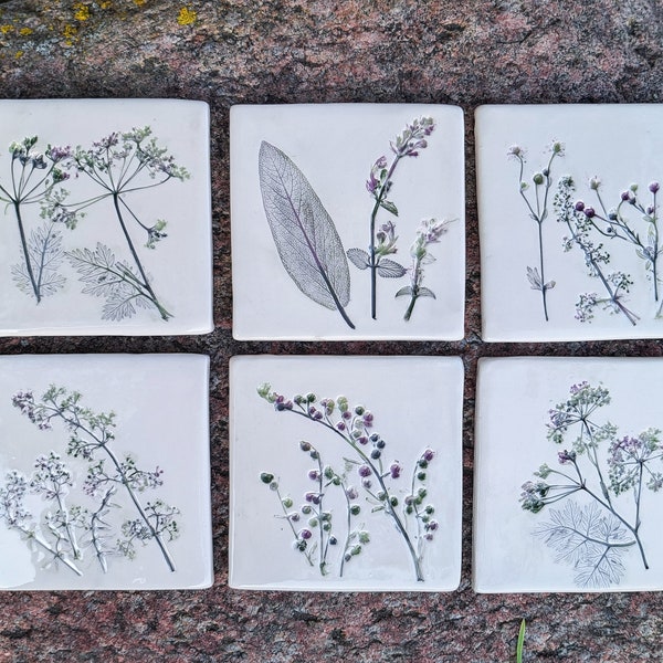 Botanical Tile - Etsy