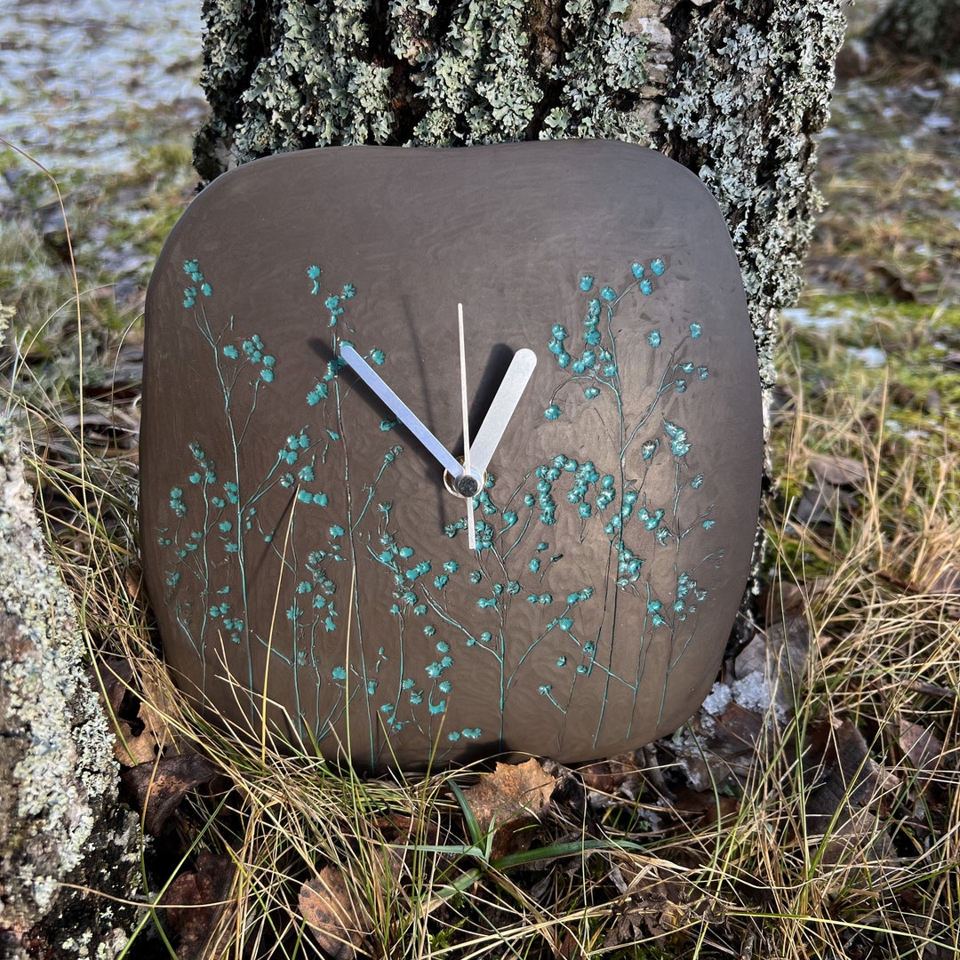 Handmade Ceramic Wall Clock, Unusual Wall Decor, Handmade Clock ...