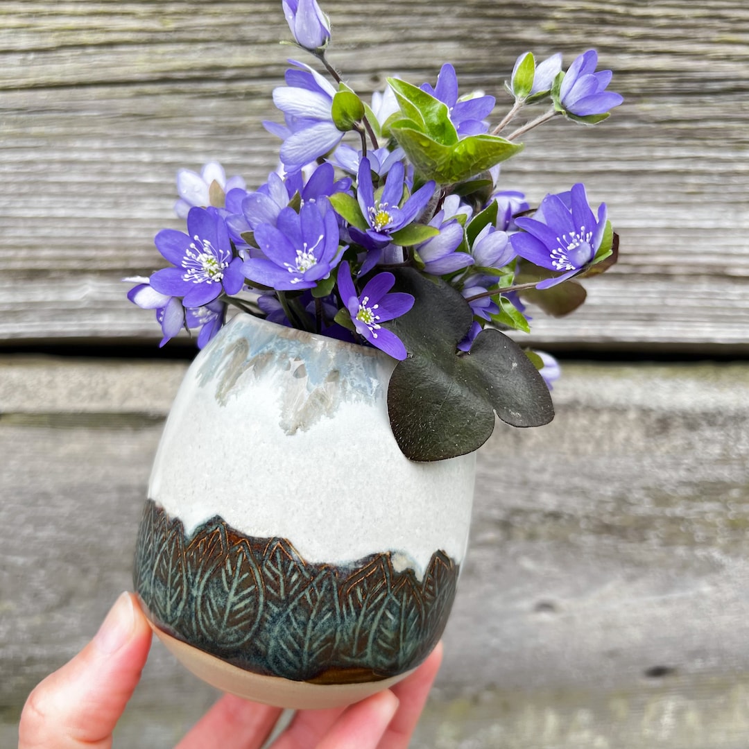 Small Pottery Vase, Flower Vase, Small Table Decor, Budvase for Small ...