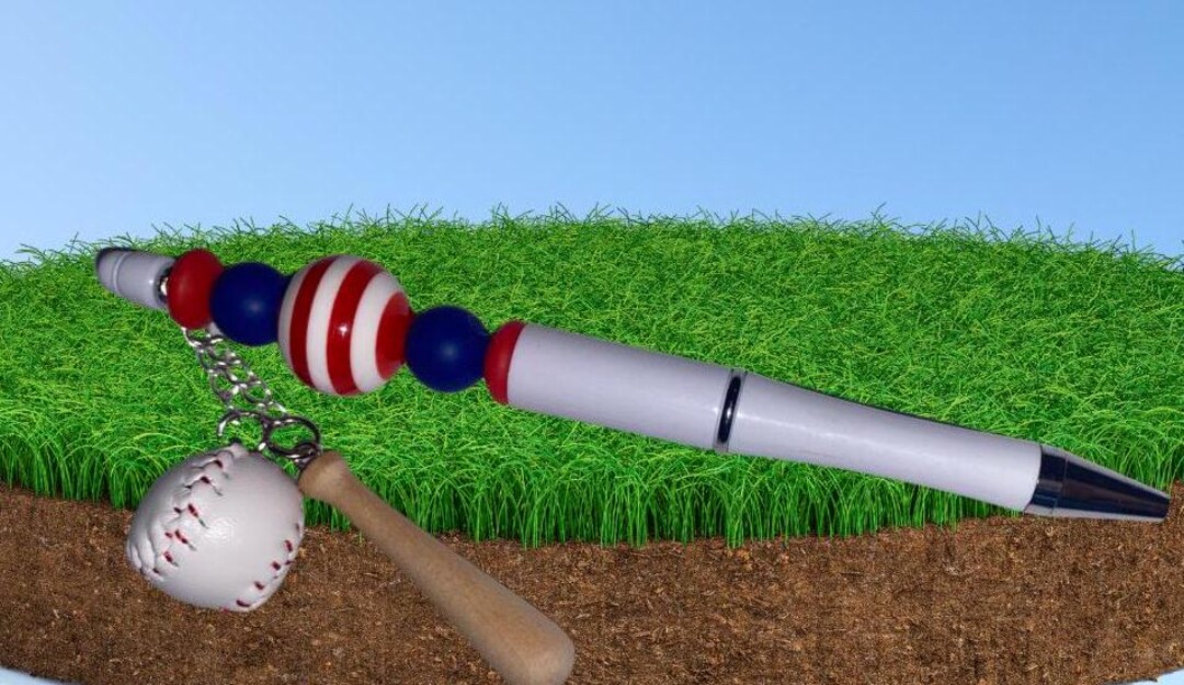 Baseball Beaded Ink Pen: Sports Gift - Etsy