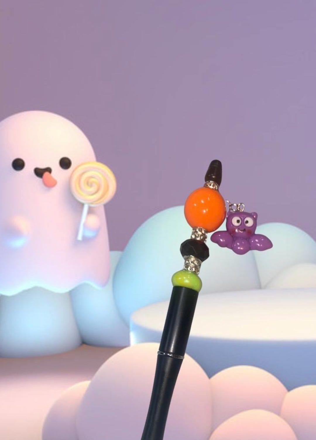 Halloween Bat Ink Pen, Beaded Halloween Ink Pen, Bat Pen, Journal Pen ...