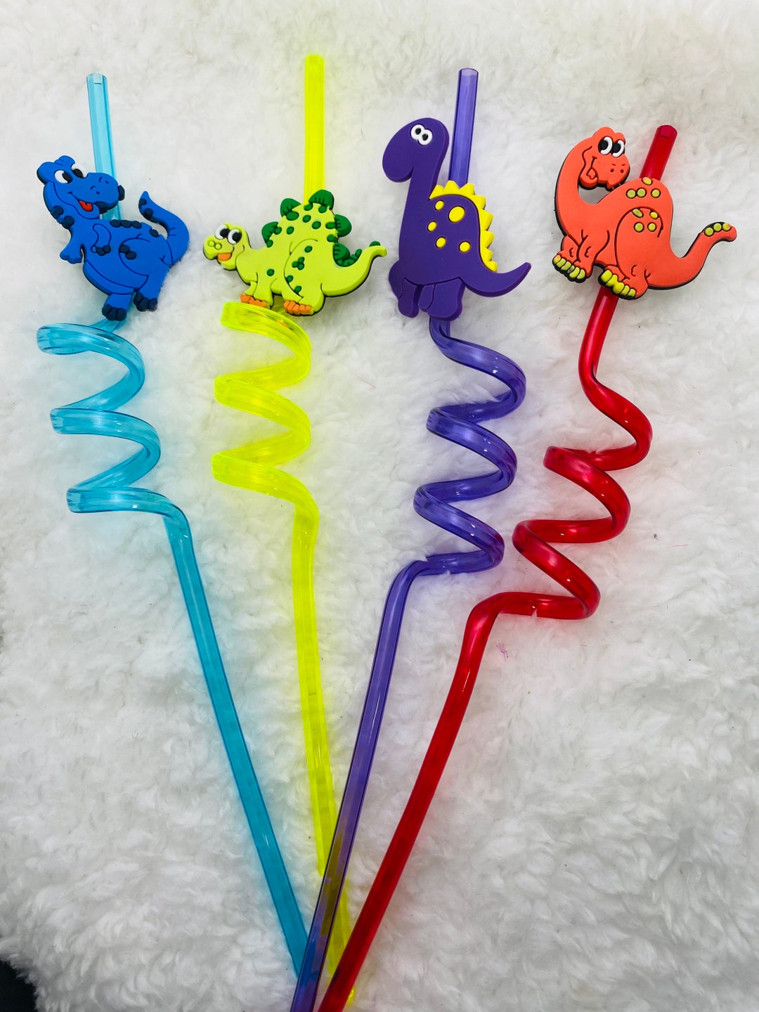 Dinosaur Straws, Dinosaur Party Favors, Dinosaur Birthday, Dinosaur ...