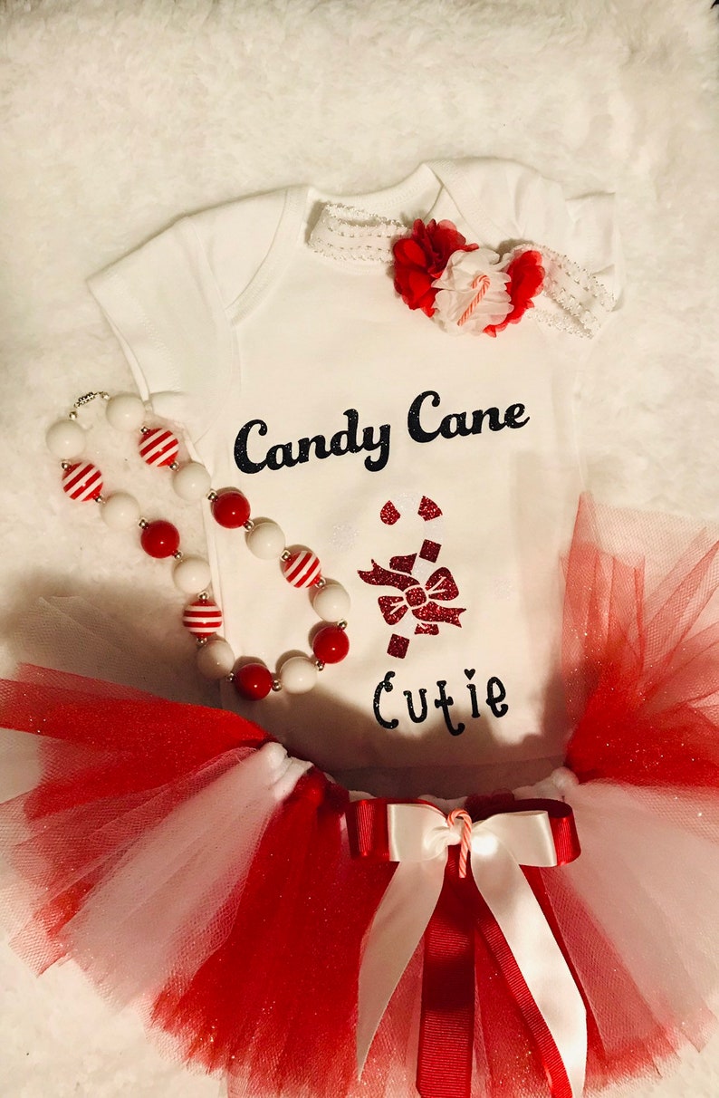 Candy Cane Tutu Outfit Christmas Outfit Baby Christmas - Etsy