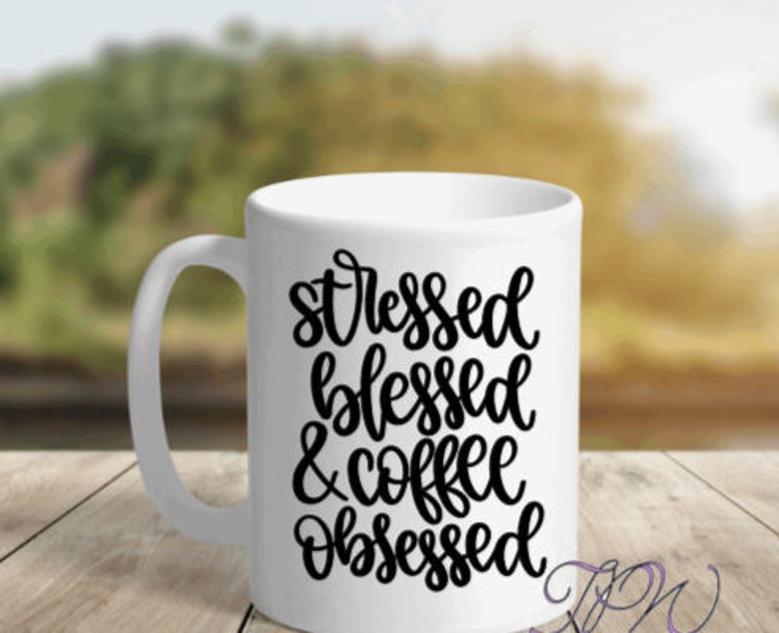 Stressed Blessed Coffee Obsessed Mug Coffee Obsessed Mug - Etsy