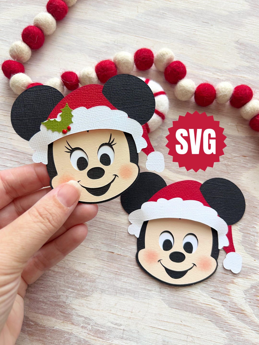 Santa Mickey and Minnie - Christmas SVG or Digital Cut File - Cricut ...