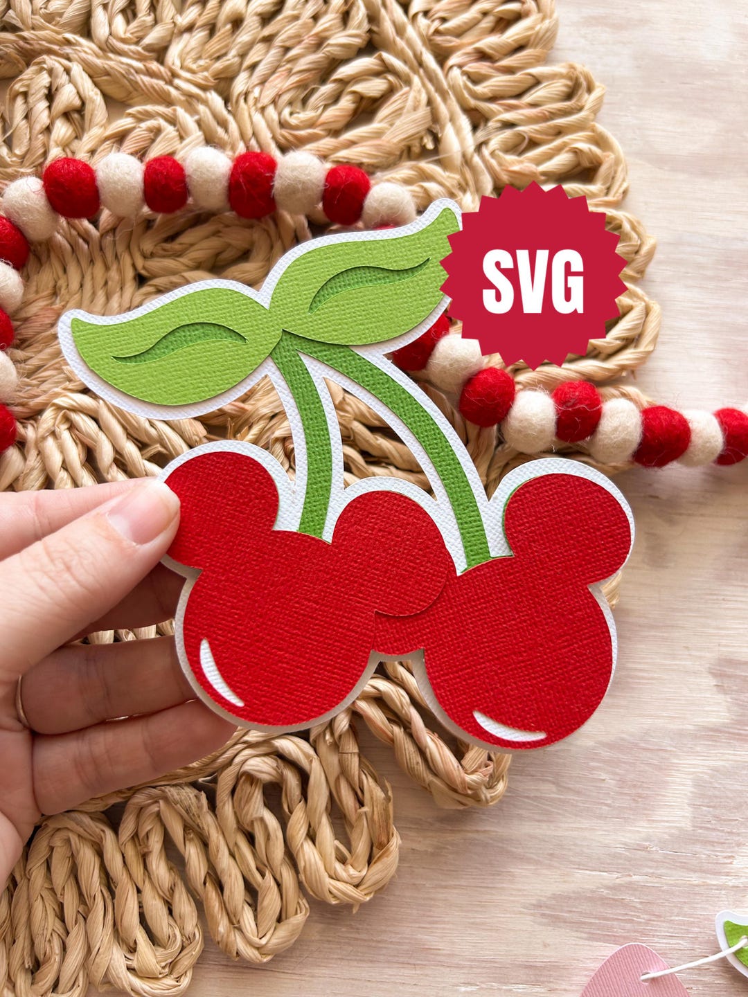 Mickey Cherries SVG - Digital Cut File for Cricut and Silhouette - Etsy