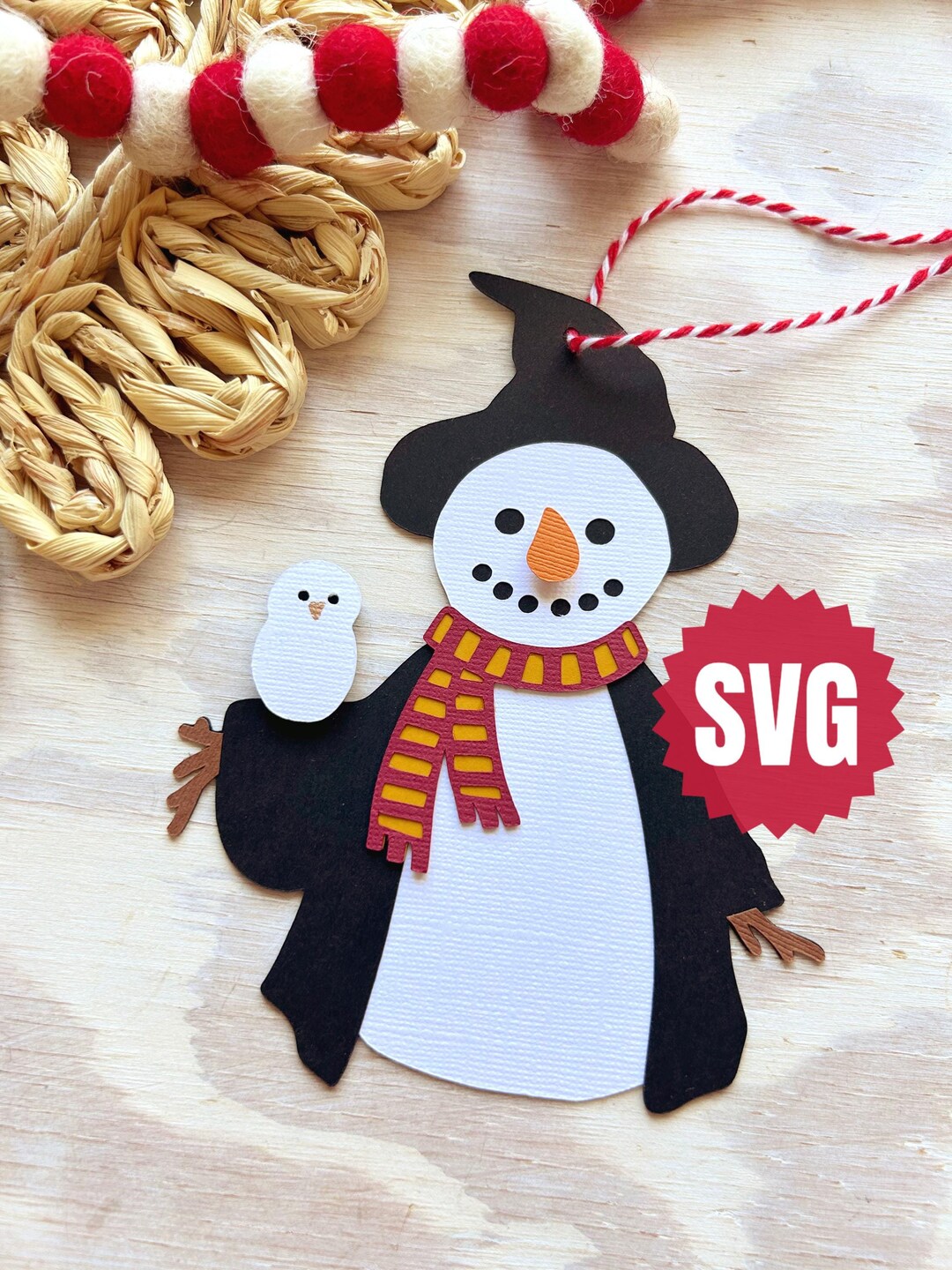 Wizard Snowman SVG - Digital Cut File for Cricut Silhouette Glowforge ...