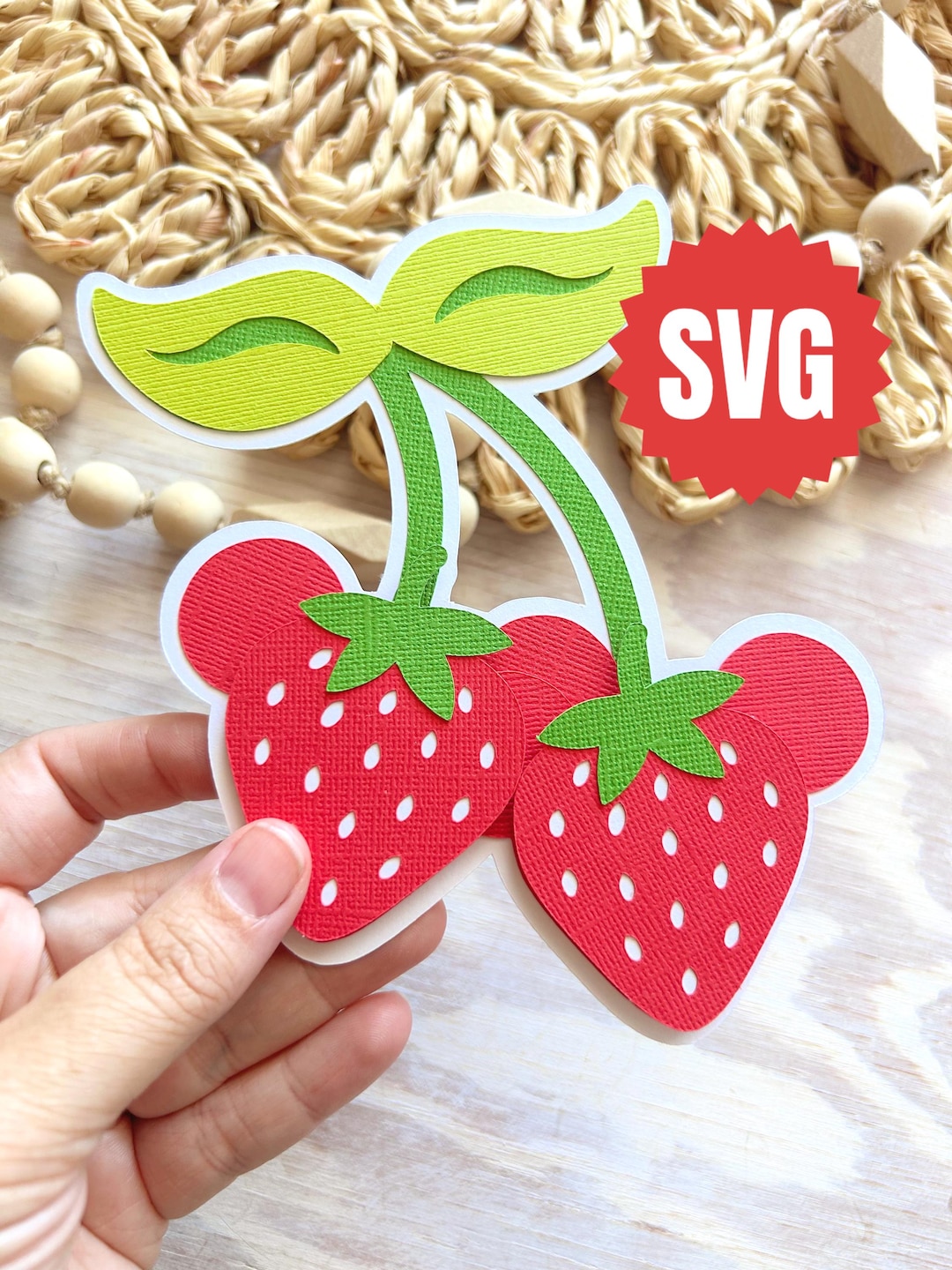 Mickey Strawberries SVG - Digital Cut File for Cricut Silhouette ...