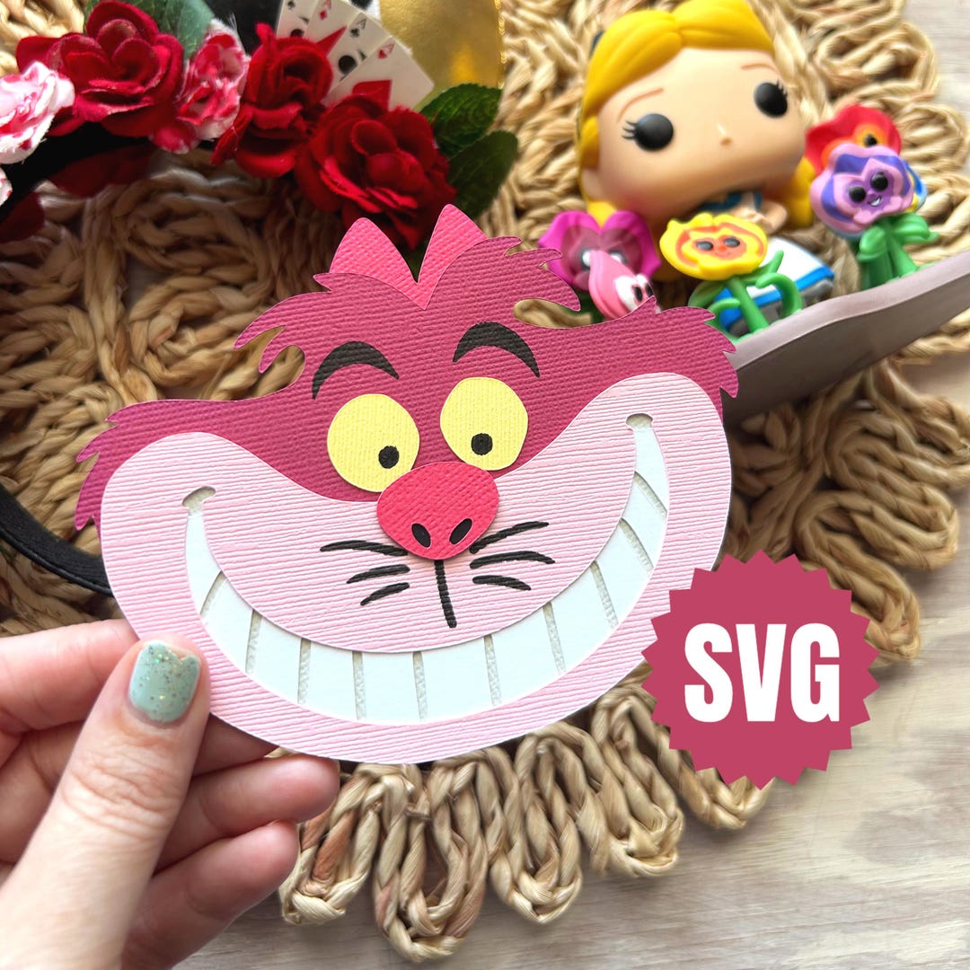 Cheshire Cat SVG - Cut File for Cricut Silhouette Glowforge - Etsy