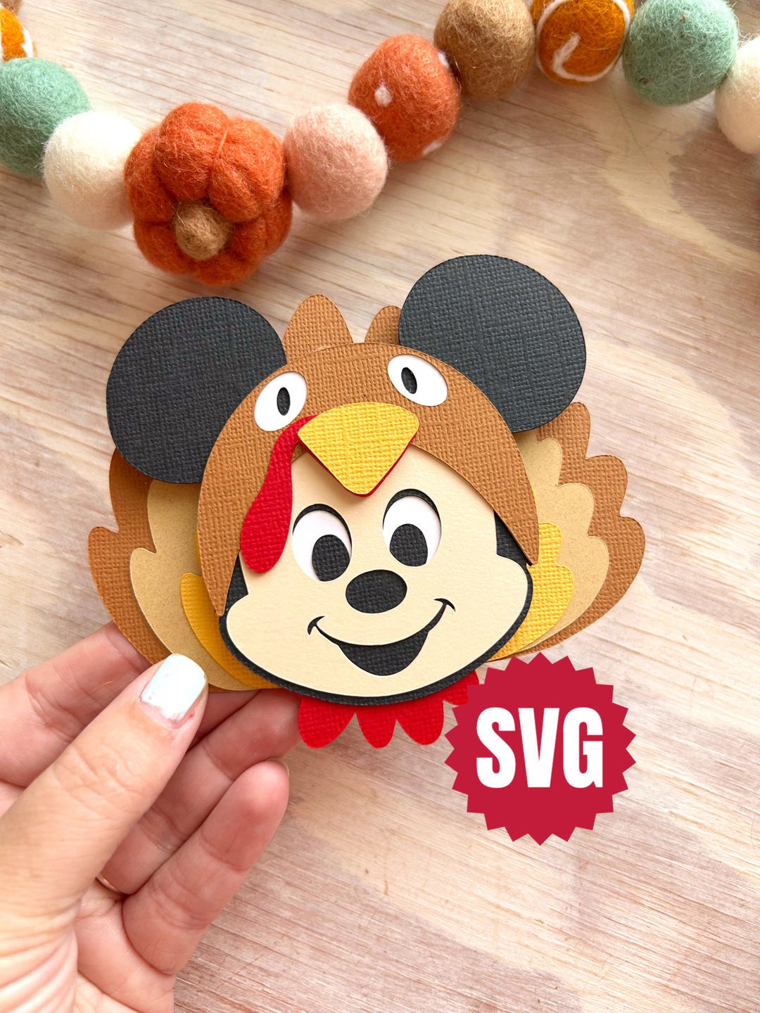 Turkey Mickey SVG - Digital Cut File for Cricut or Silhouette ...
