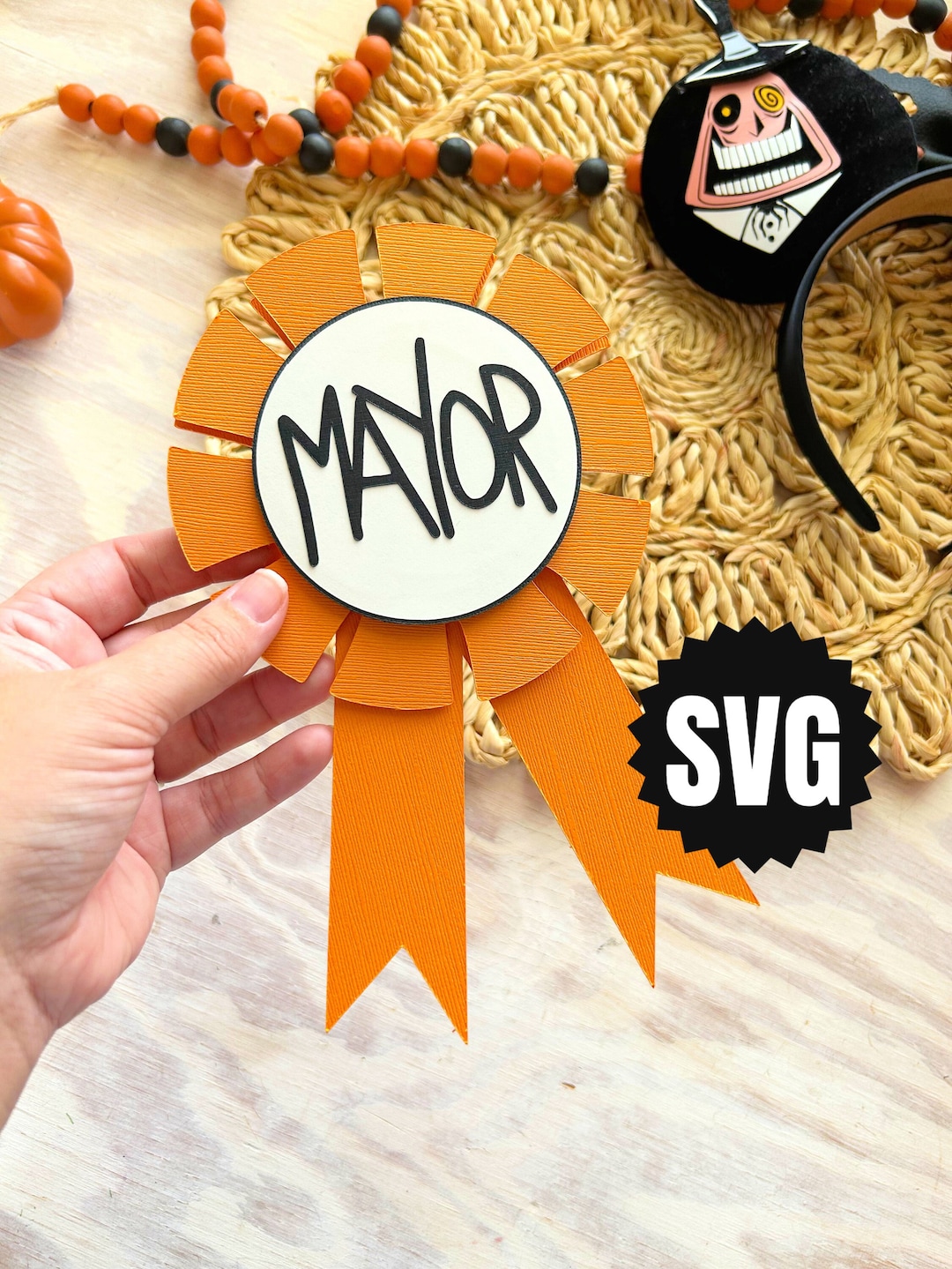 Mayor Ribbon SVG - Digital Cut File Cricut Silhouette Glowforge - Etsy