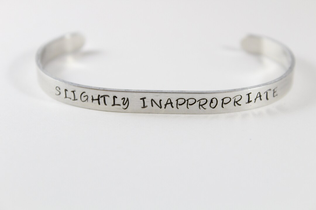 Slightly Inappropriate Feather Bracelet Hand Stamped Mom - Etsy