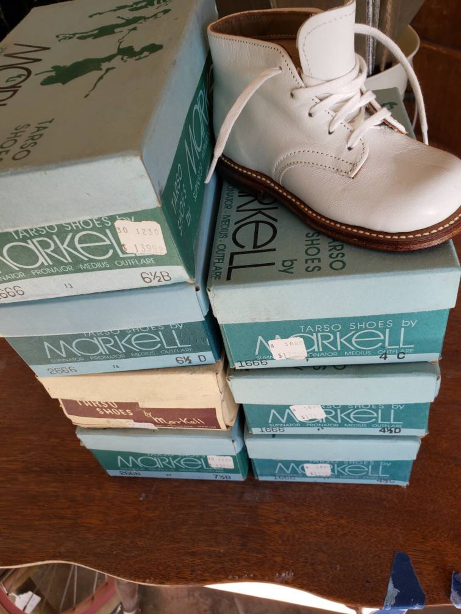 Vintage Corrective Orthopedic White High Top Shoes Made by Markell ...