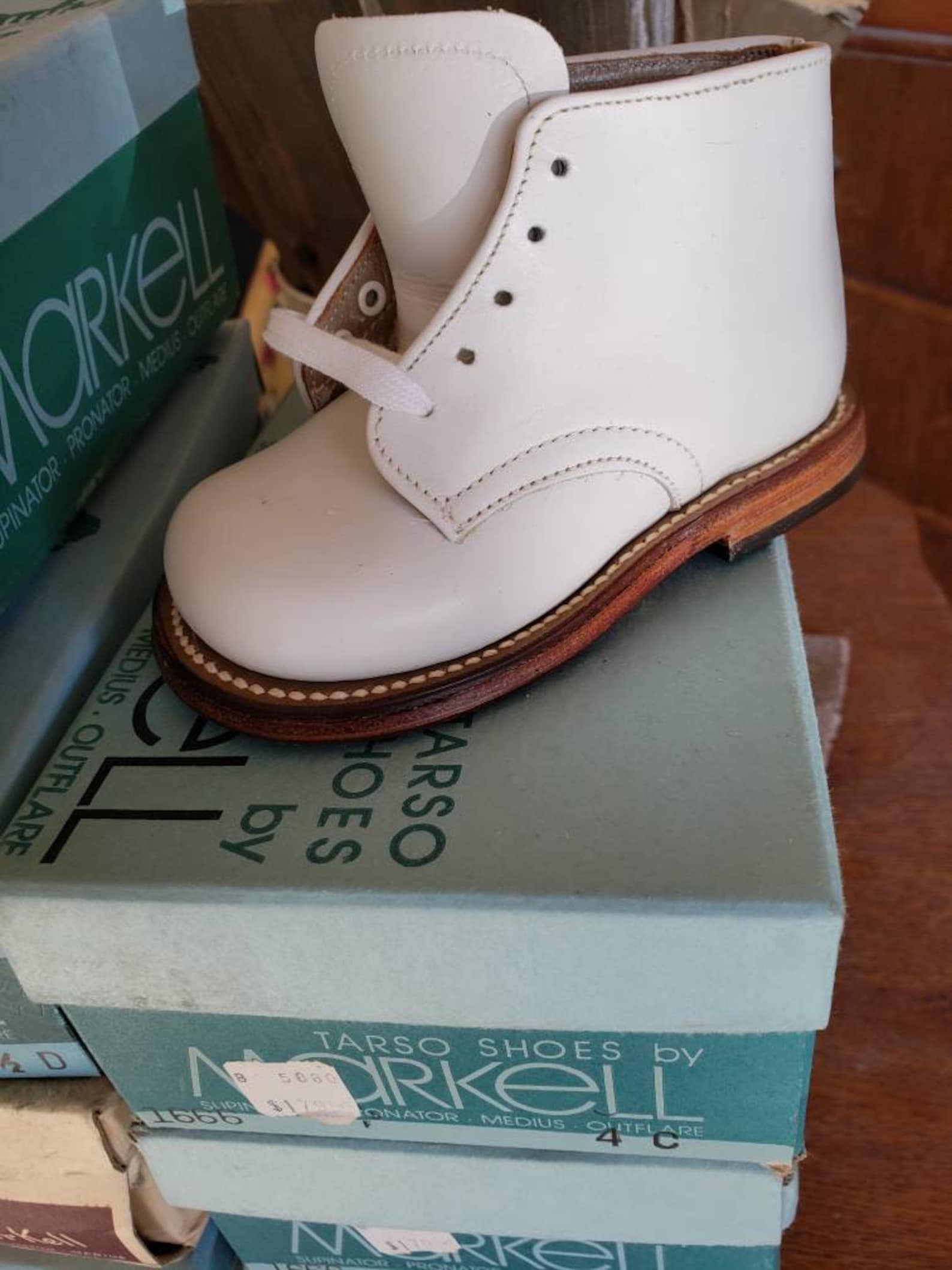 Vintage Corrective Orthopedic White High Top Shoes Made by Markell ...