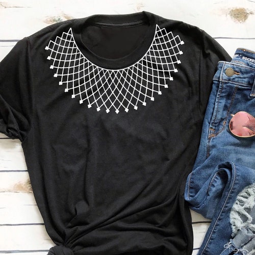 Ruth Bader Ginsburg Shirt Rbg Jabot Collar T Shirt - Etsy