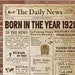 1928 Birthday NEWSPAPER Style Printable Poster With 1928 | Etsy